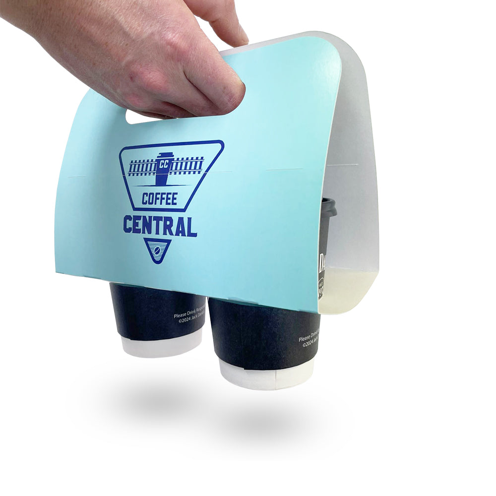 Custom Coffee Cup Carriers (2 Cups) - PackGenie