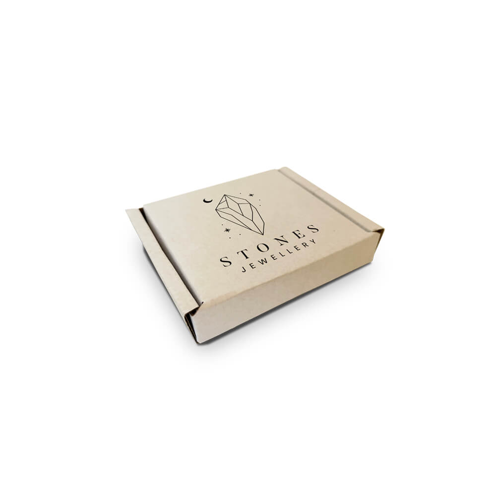 Personalised Letterbox Boxes 101mm x 101mm x 20mm White / Brown - PackGenie