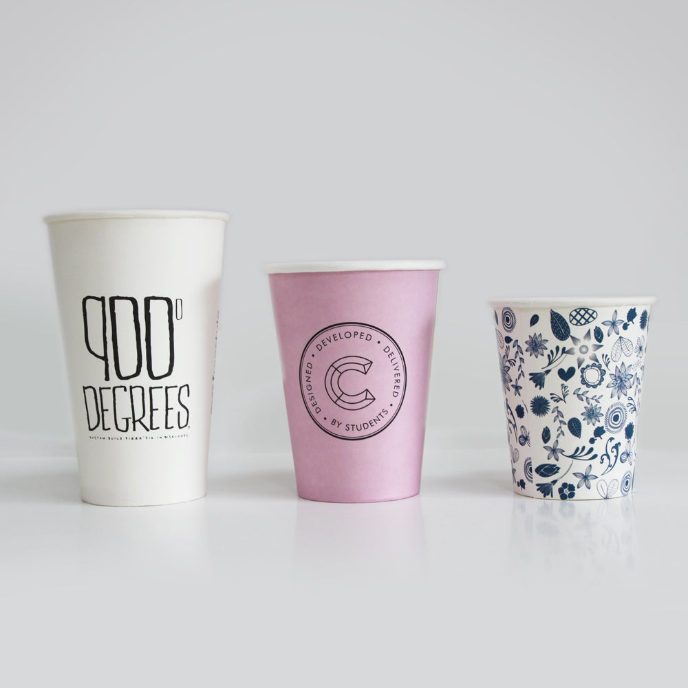 20oz Single Wall PE Custom Branded Coffee Cups PackGenie