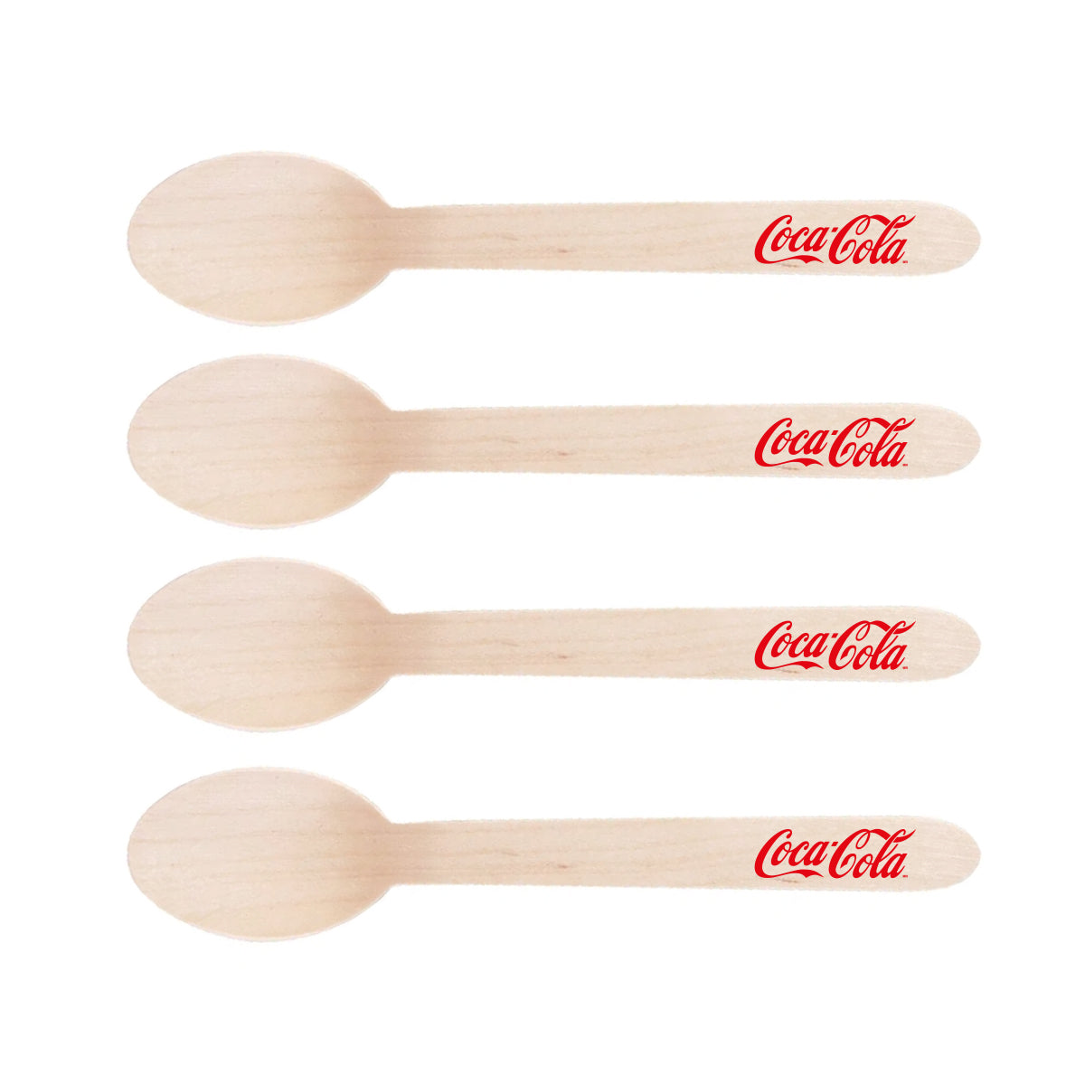 Branded cutlery - disposable wooden spoons - PackGenie