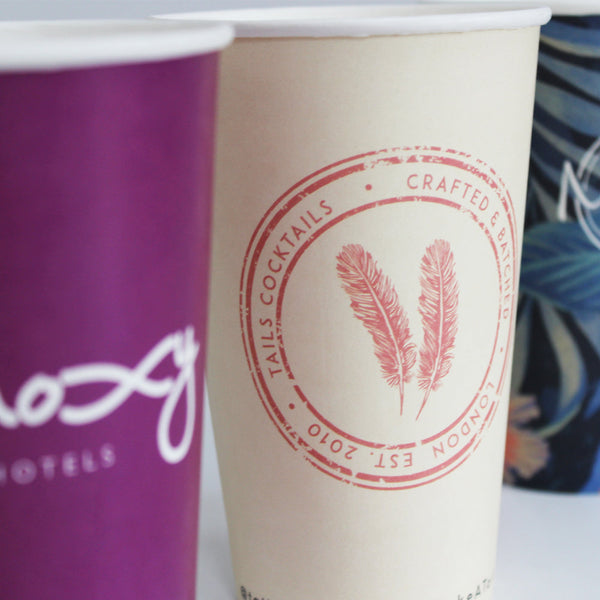 12oz Single Wall PE Custom Branded Coffee Cups - PackGenie
