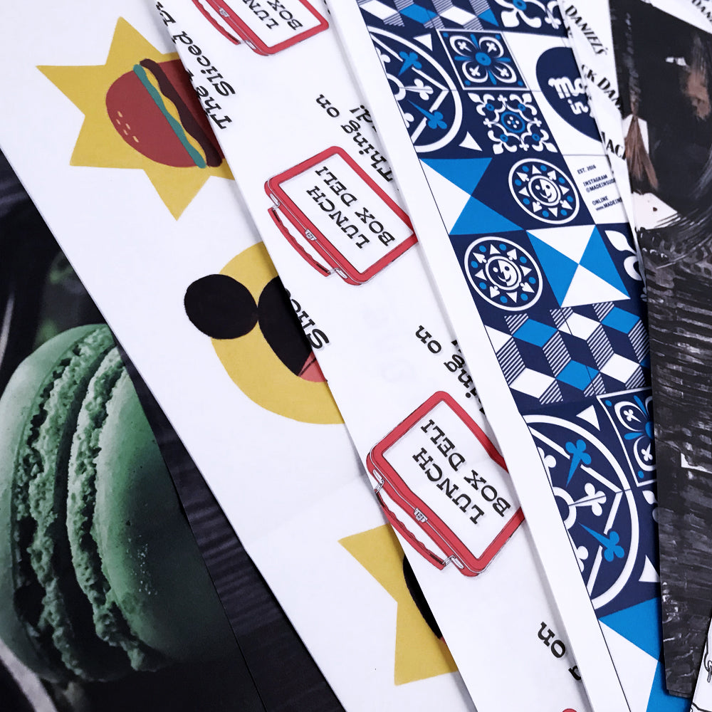 Custom Printed Greaseproof Sheets. Size: 500 x 335mm – PackGenie